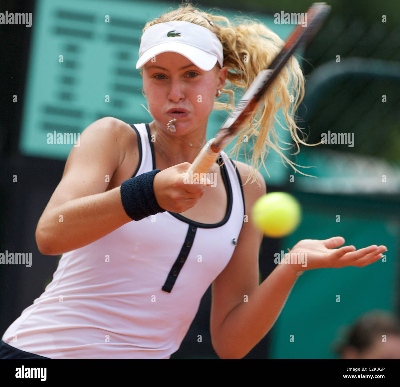Kristina Mladenovic, France in action at the French Open Tennis ...