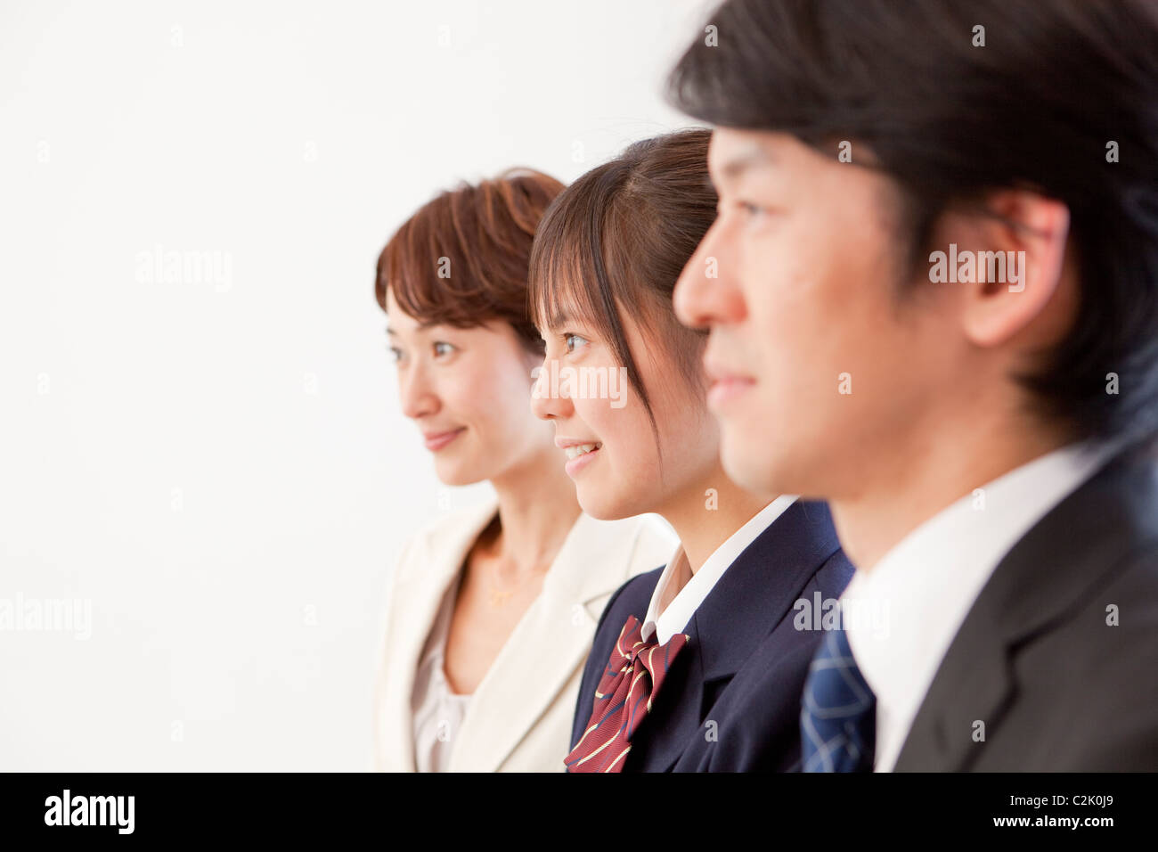 Profiles of High School Girl and Parents Stock Photo - Alamy