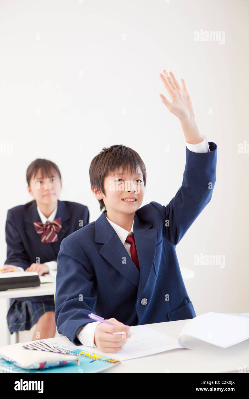 High School Students Studying in a Classroom Stock Photo - Alamy