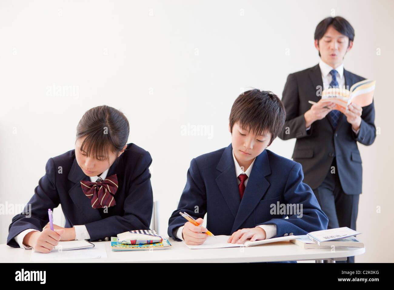 High School Students Studying in a Classroom Stock Photo - Alamy