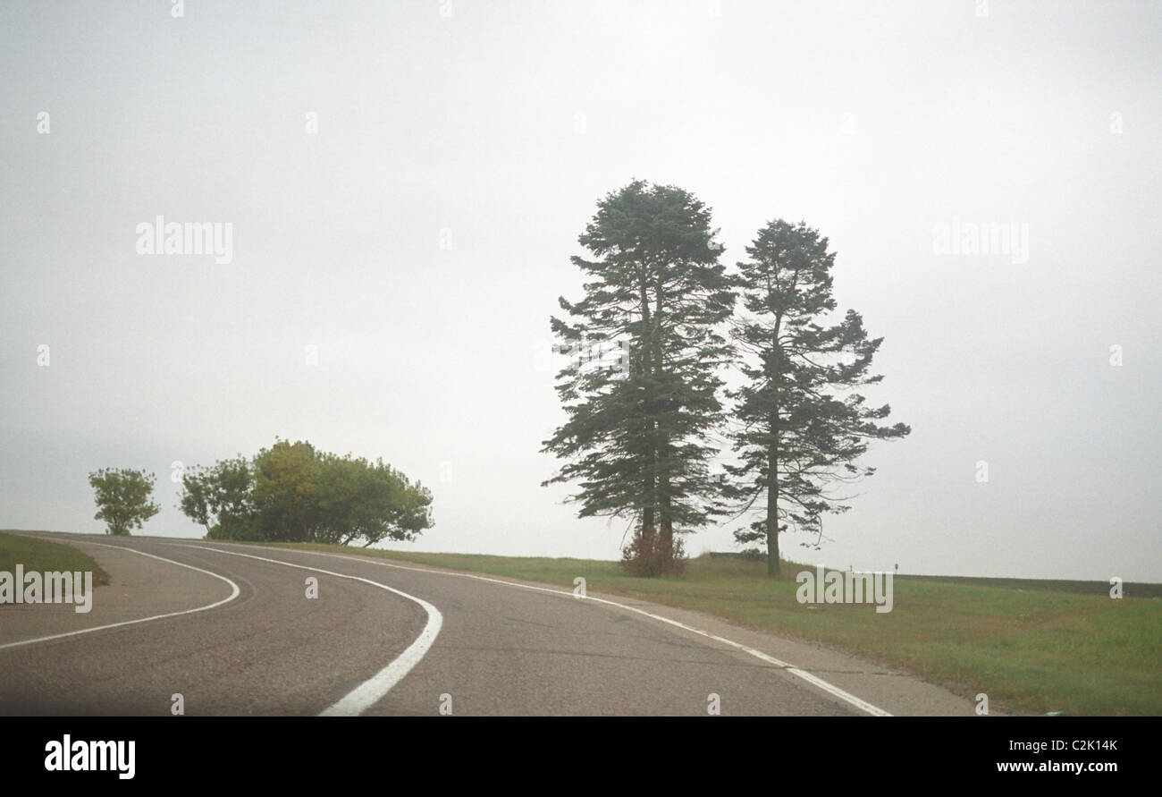high way trees minsk highway road Stock Photo - Alamy