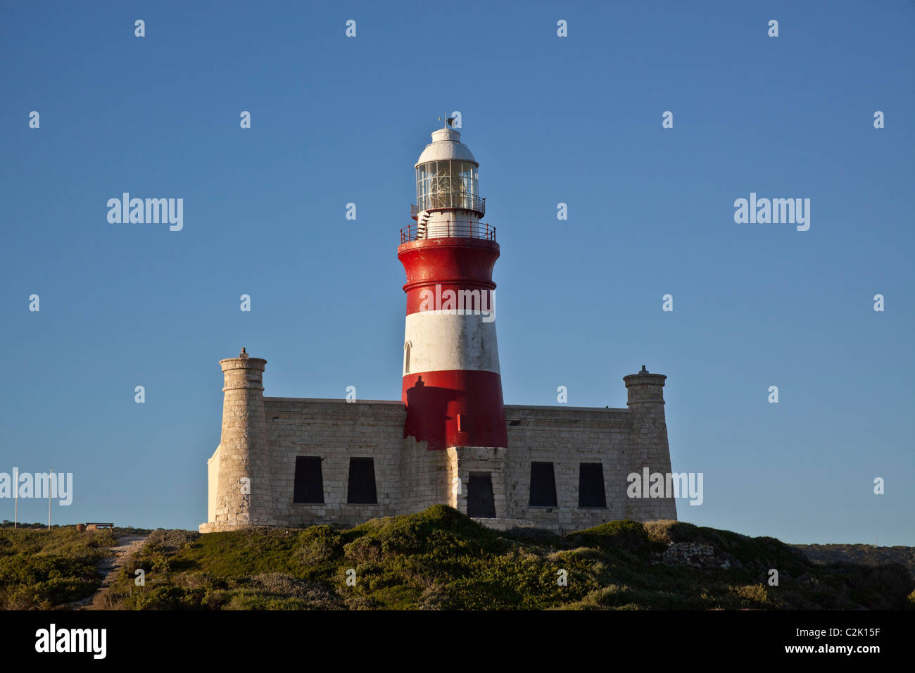 The Agulhas Lighthouse on the most Southern Tip of Africa, Cape Agulhas ...