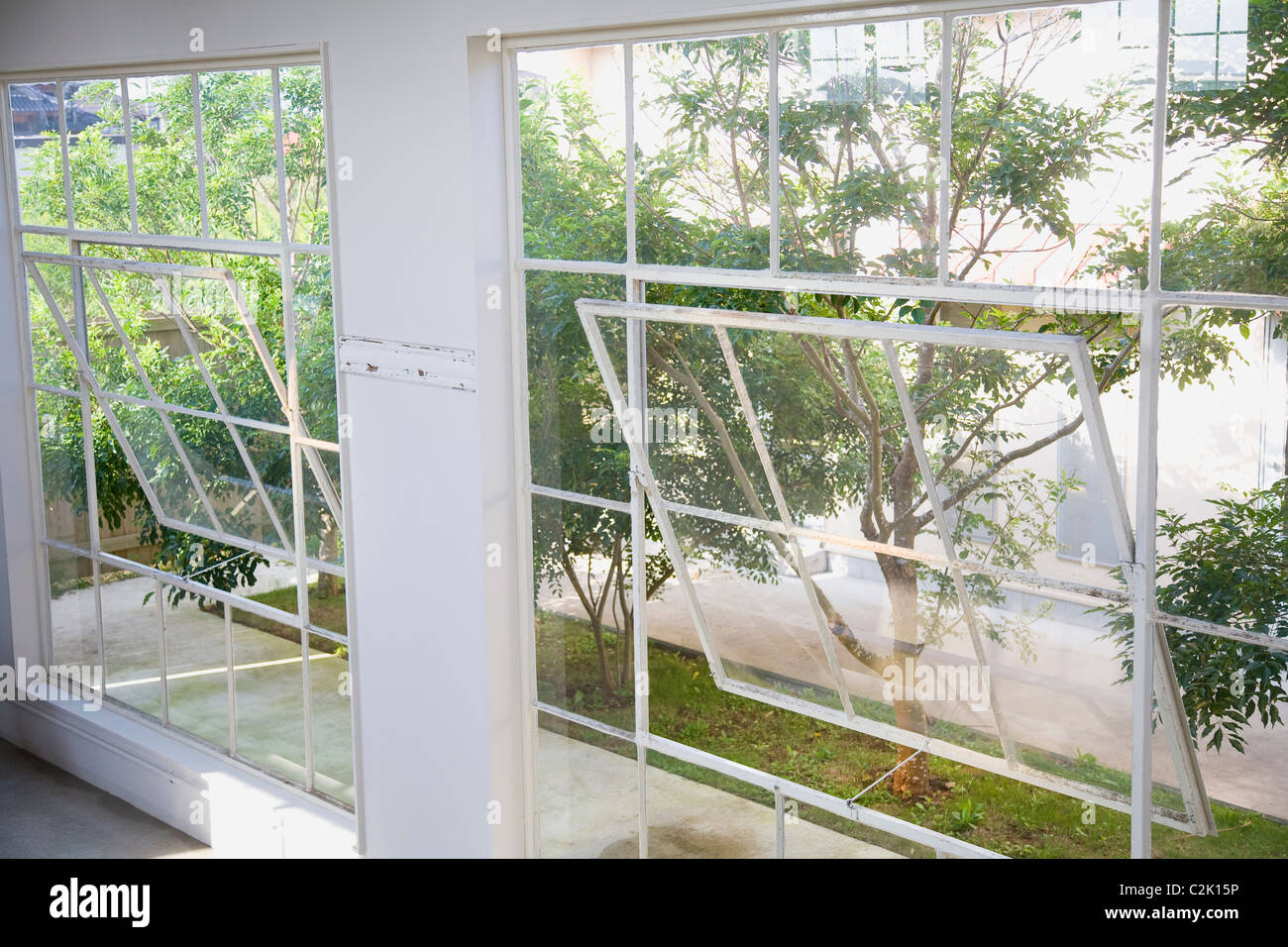 Window and Courtyard Stock Photo - Alamy