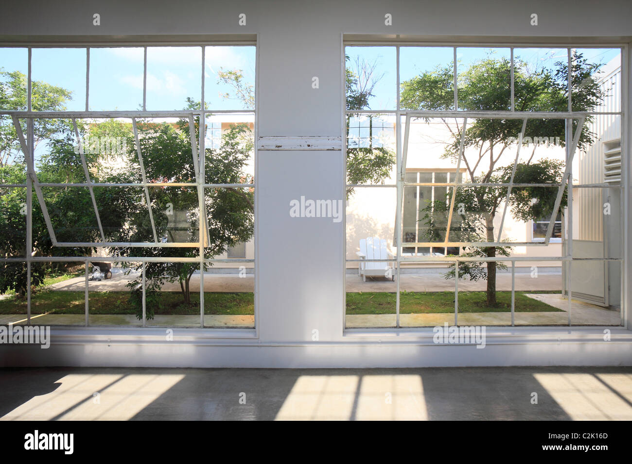 Window and Courtyard Stock Photo - Alamy