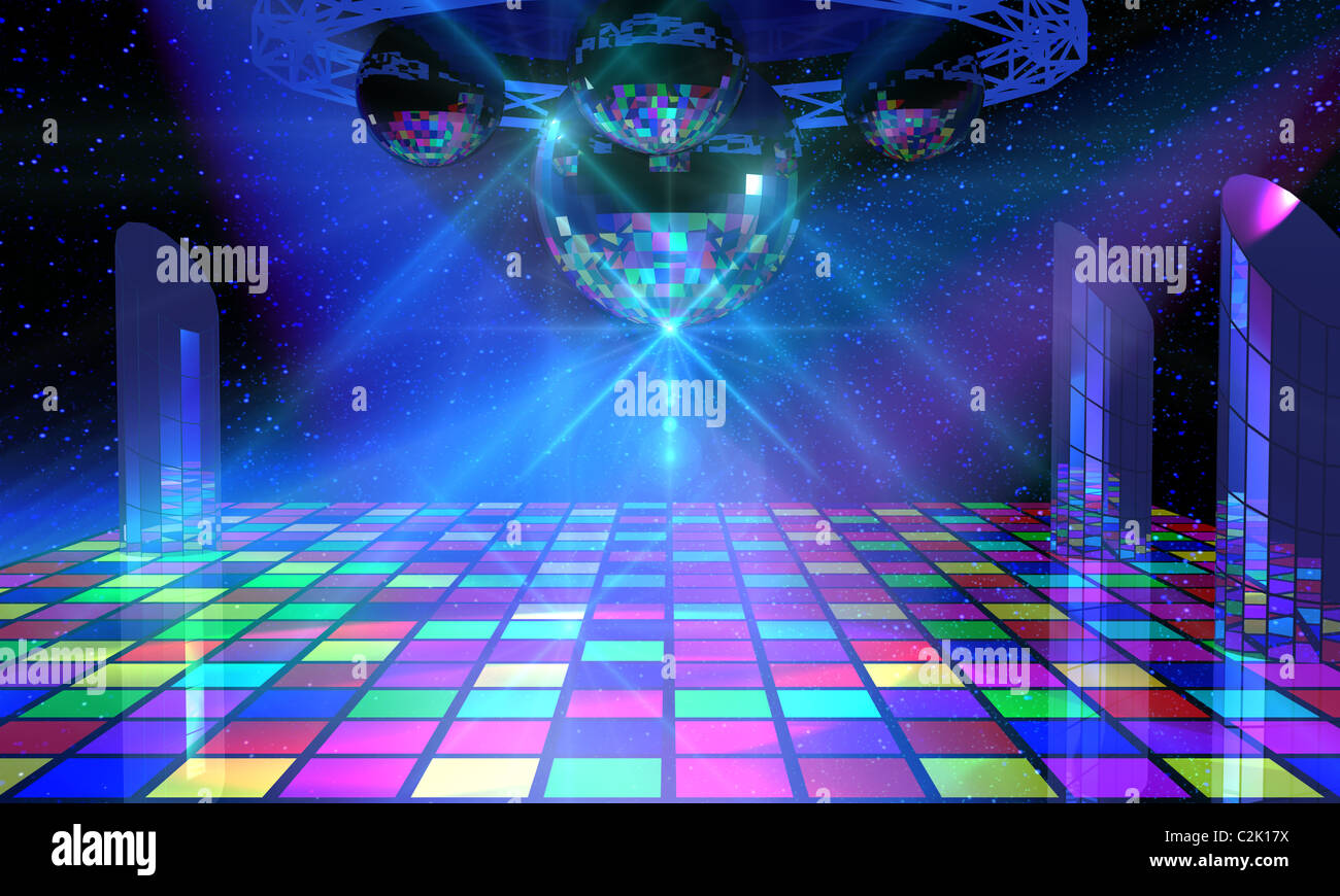 Colorful dance floor with several shining hi-res stock photography and ...