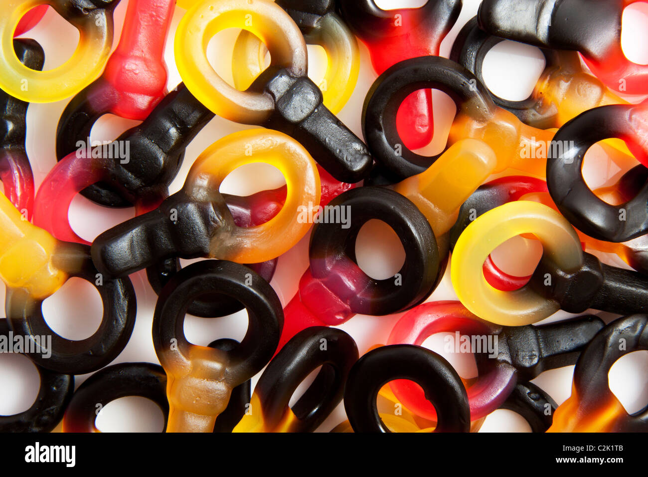 Candy keys on a pile can be used as background Stock Photo - Alamy