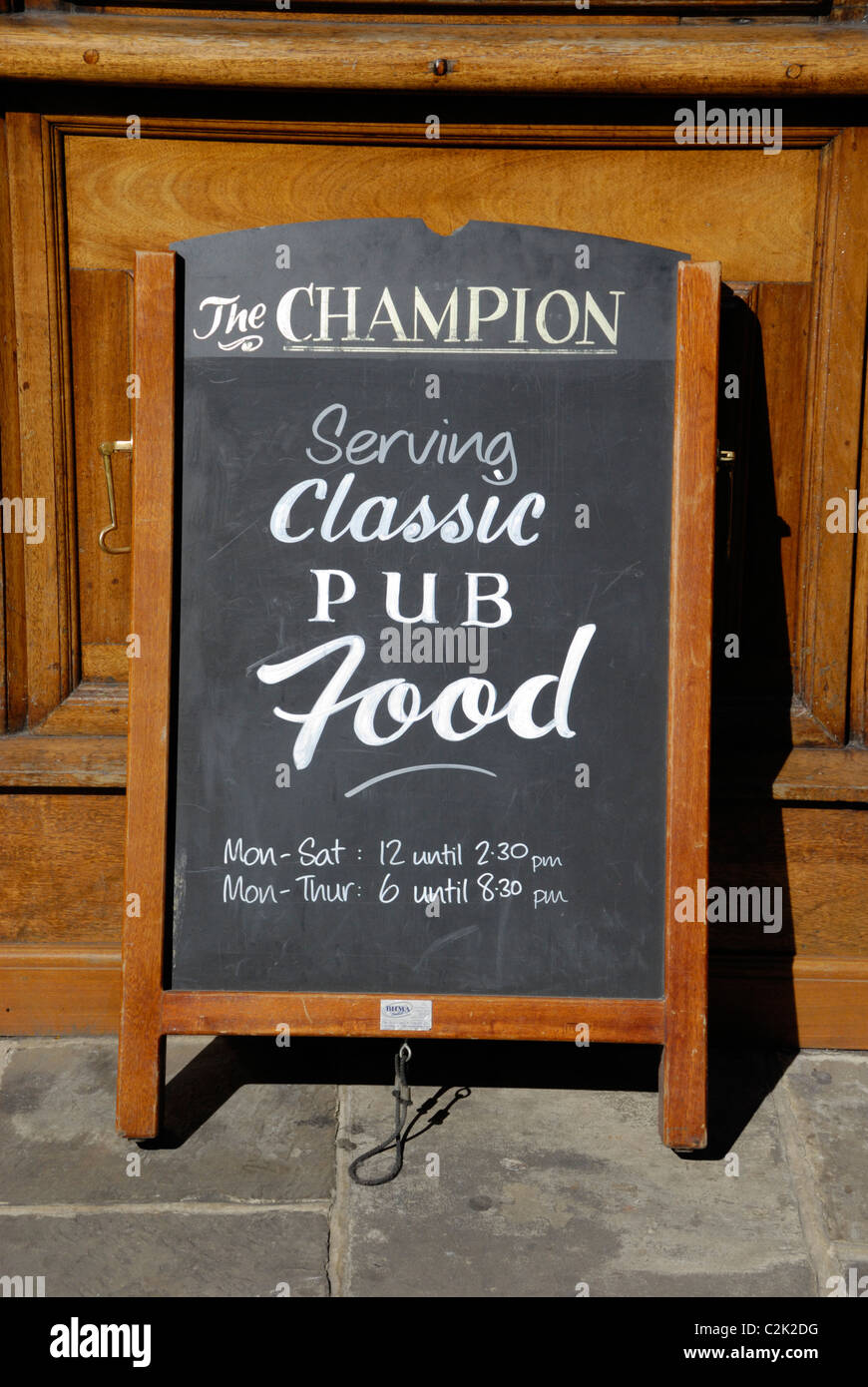 Classic pub food sign outside a pub, London, England Stock Photo - Alamy