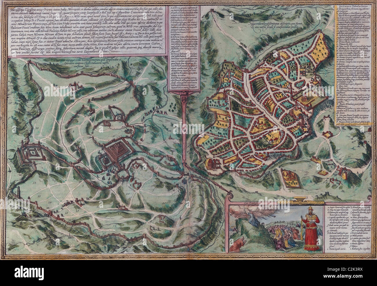 Antique Map of Jerusalem Stock Photo - Alamy