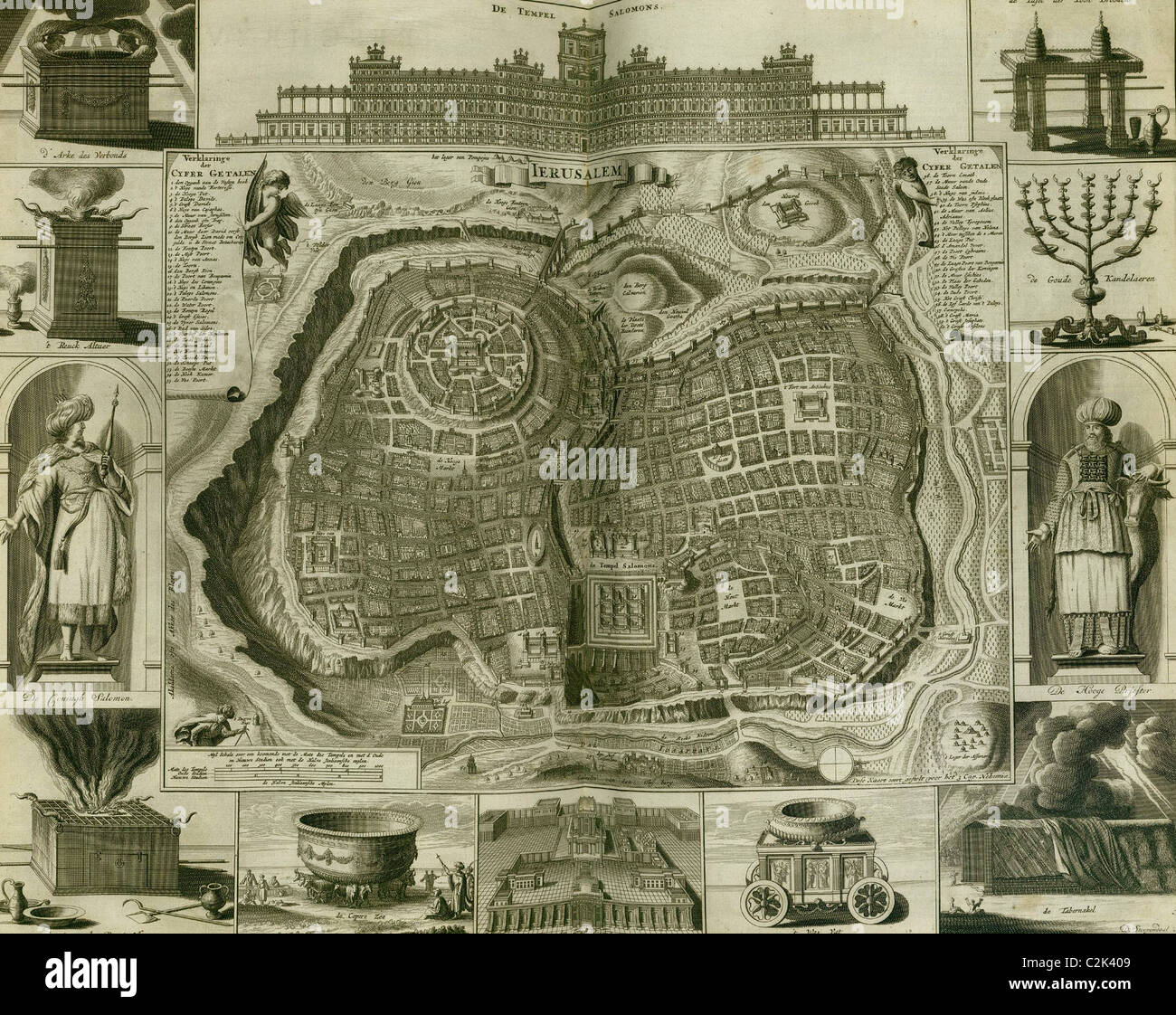 Antique Map of Jerusalem Stock Photo - Alamy