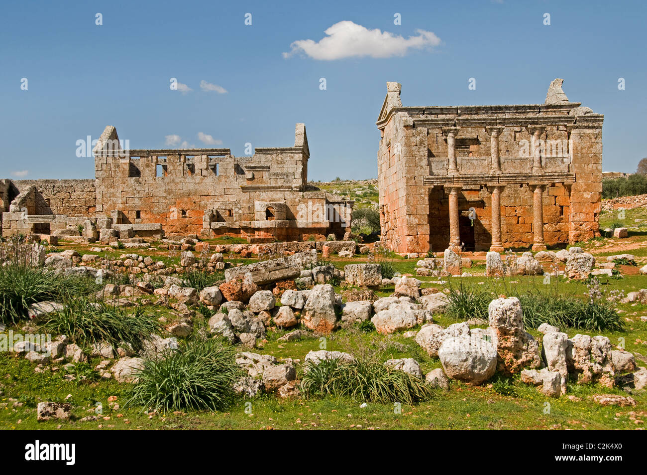 Serjilla, Syria, Dead City, contains about, 700 sites, Jebel Riha, near ...