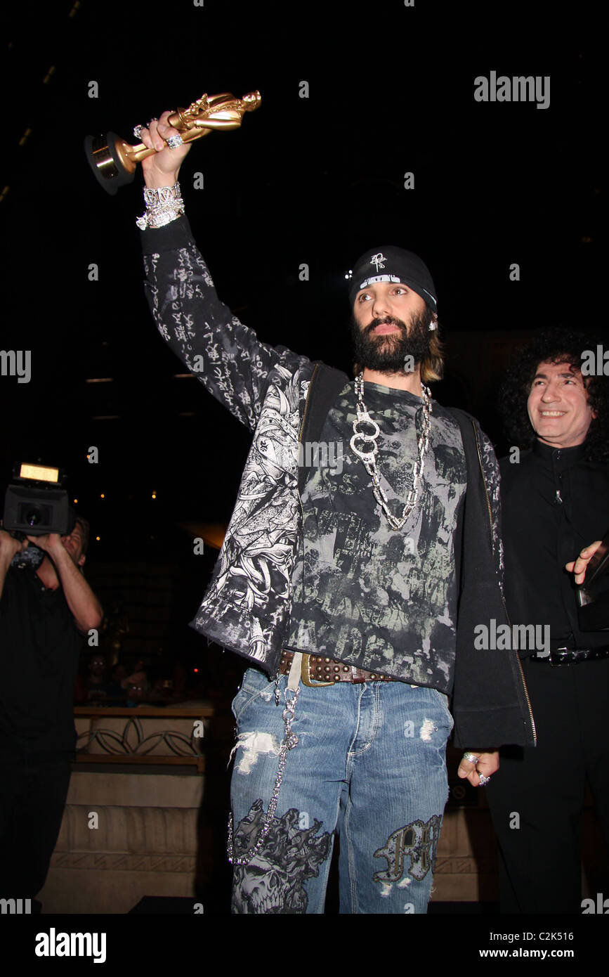 Criss Angel receives the 2008 Merlin Award for 'Magician Of The Year ...