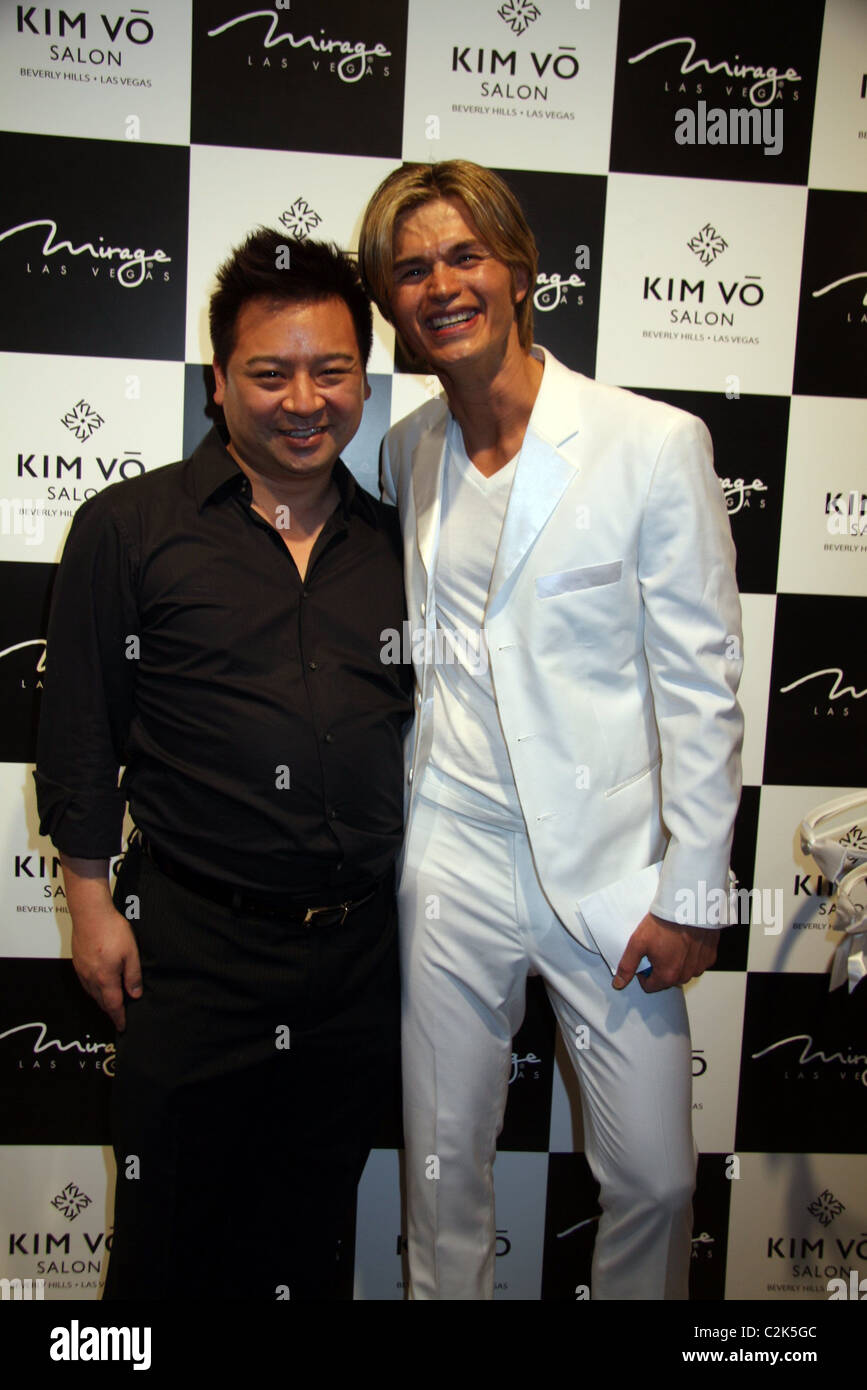 Rex Lee and Kim Vo Grand opening of the Kim Vo Salon at the Mirage ...
