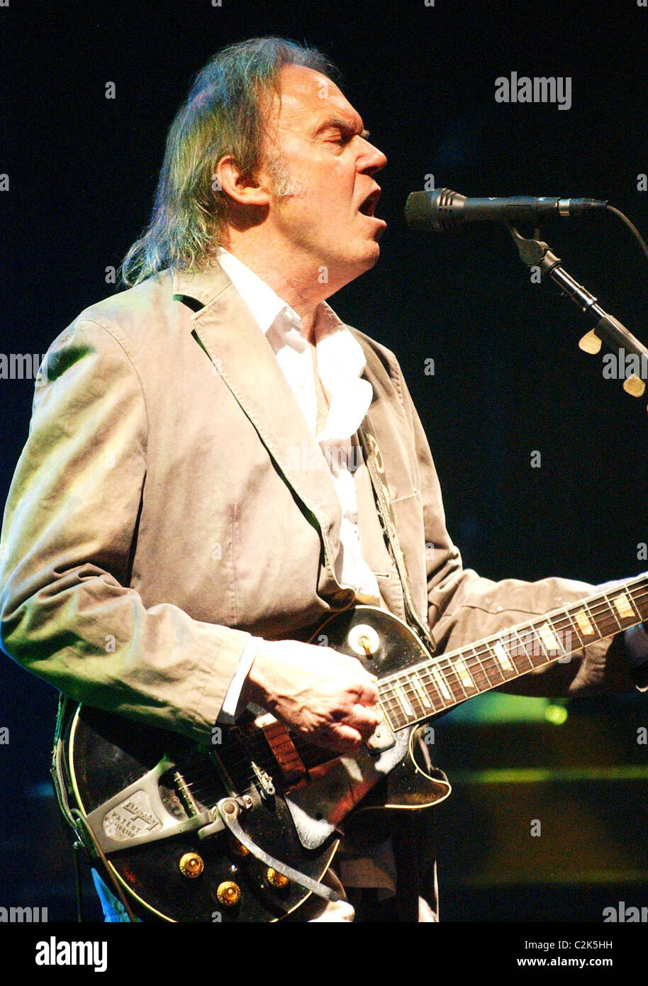 Neil Young performing live in concert at RAI Amsterdam, Netherlands ...