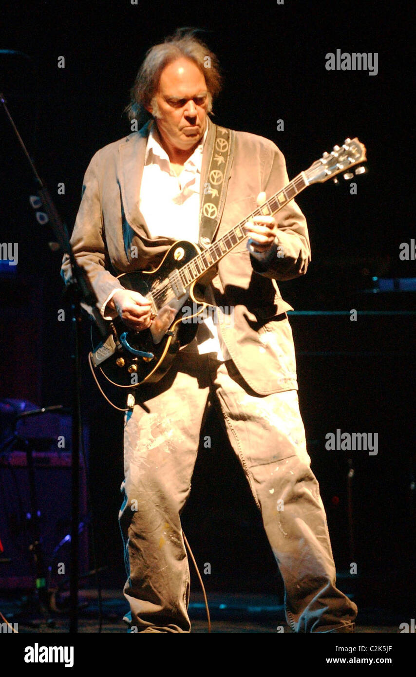 Neil Young performing live in concert at RAI Amsterdam, Netherlands ...