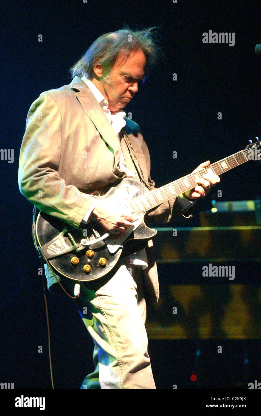Neil Young performing live in concert at RAI Amsterdam, Netherlands ...