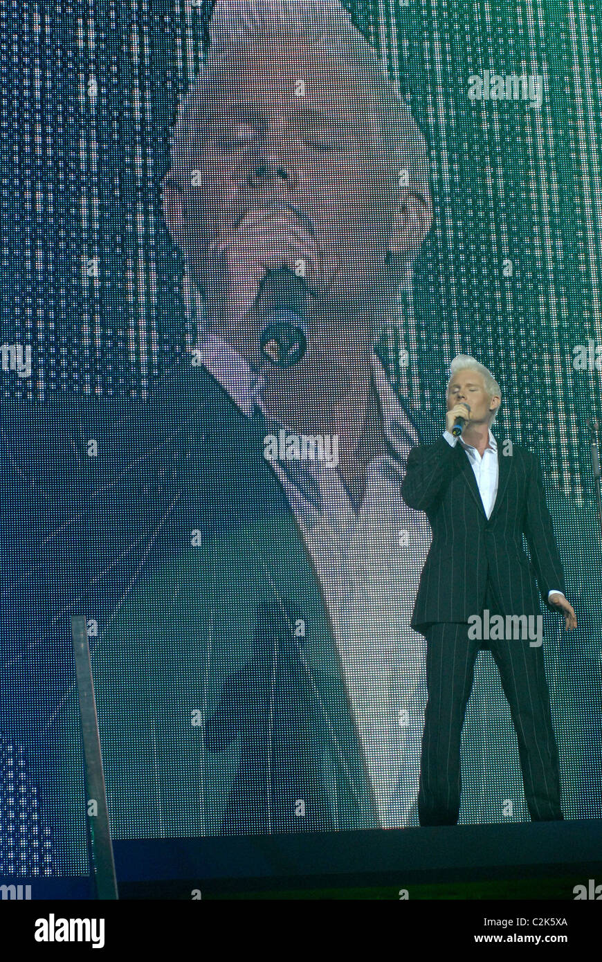 X Factor finalist, Rhydian Roberts performing at the 'X Factor Live ...