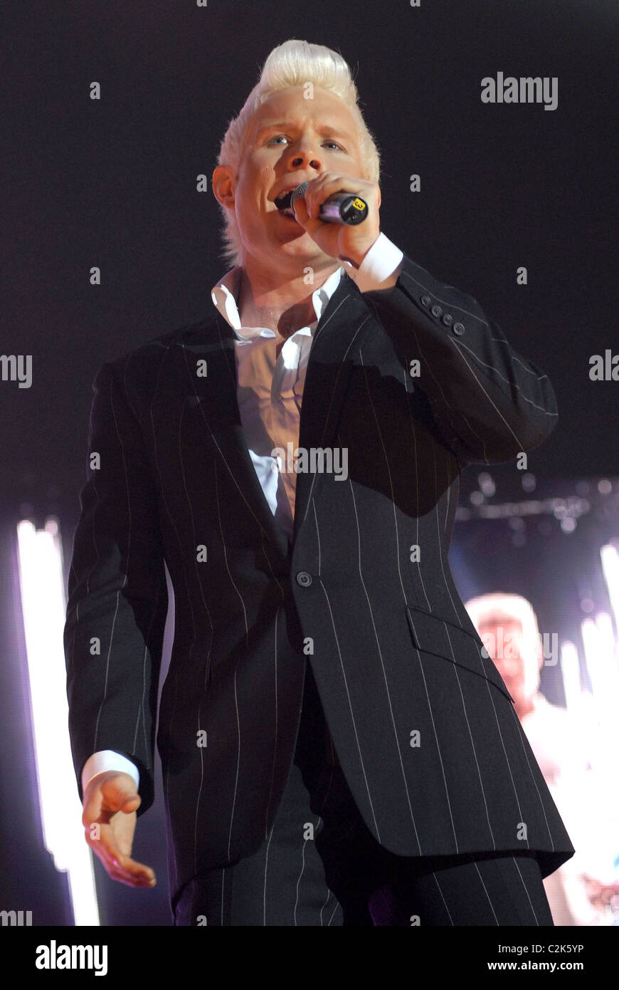 X Factor finalist, Rhydian Roberts performing at the 'X Factor Live ...