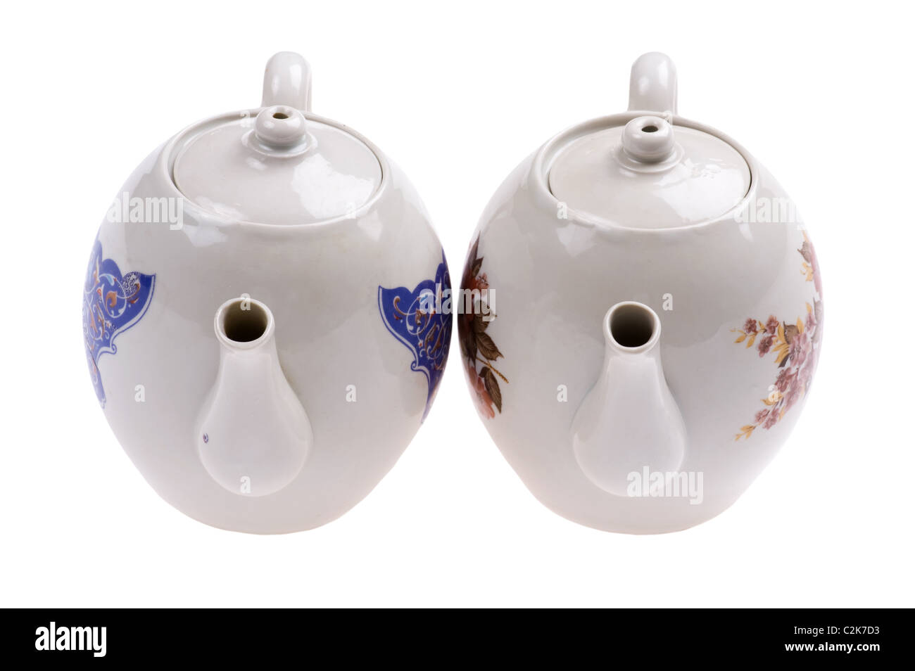 object on white - set of teapot close up Stock Photo - Alamy