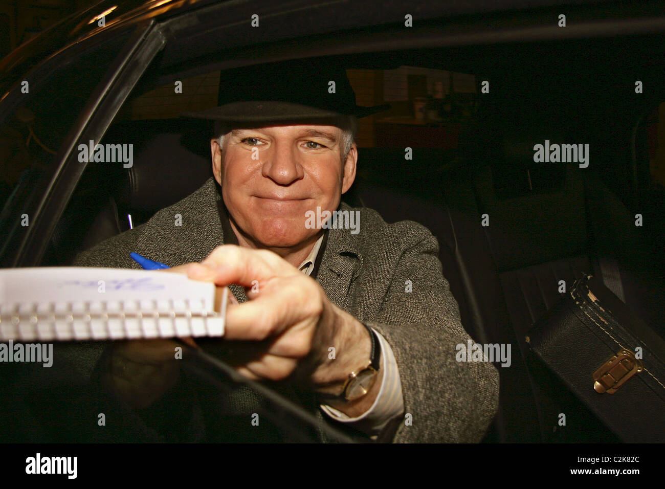 Steve Martin signs autographs while leaving ABC Studios after appearing ...