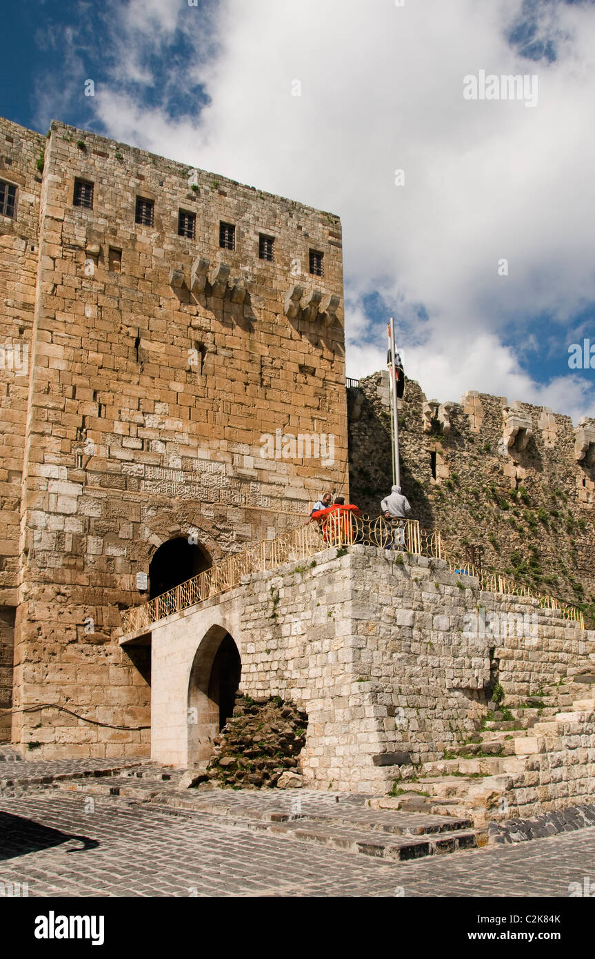 Syria Crac Krak des Chevaliers medieval Castle of the Knights or Quala ...