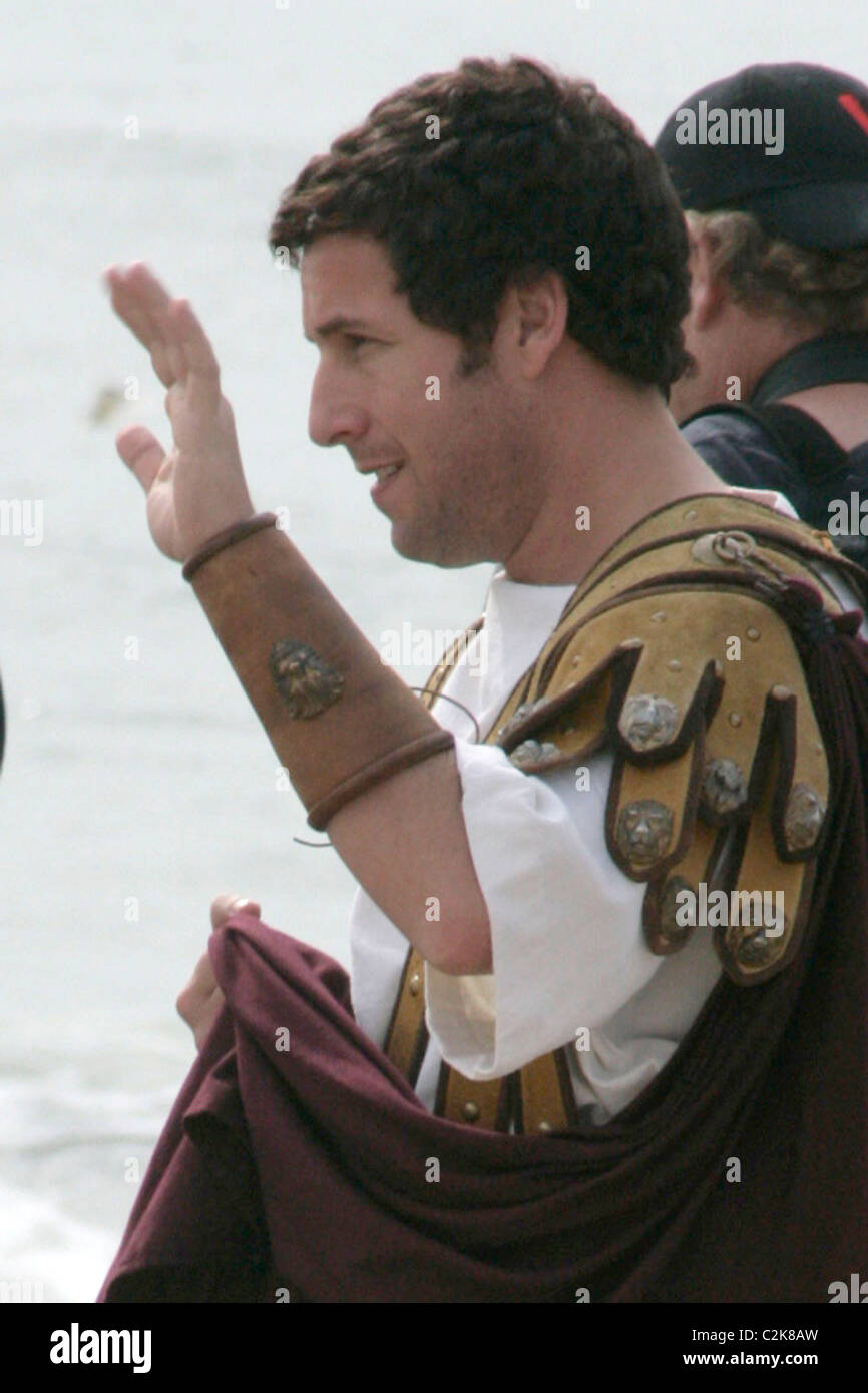 Adam Sandler on the film set for 'Bedtime Stories' Los Angeles ...