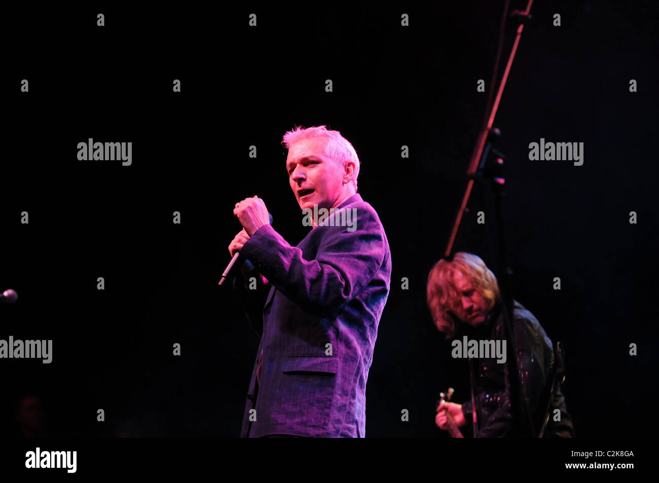 Rob Harris and his band performing live at the Childline Rocks concert ...