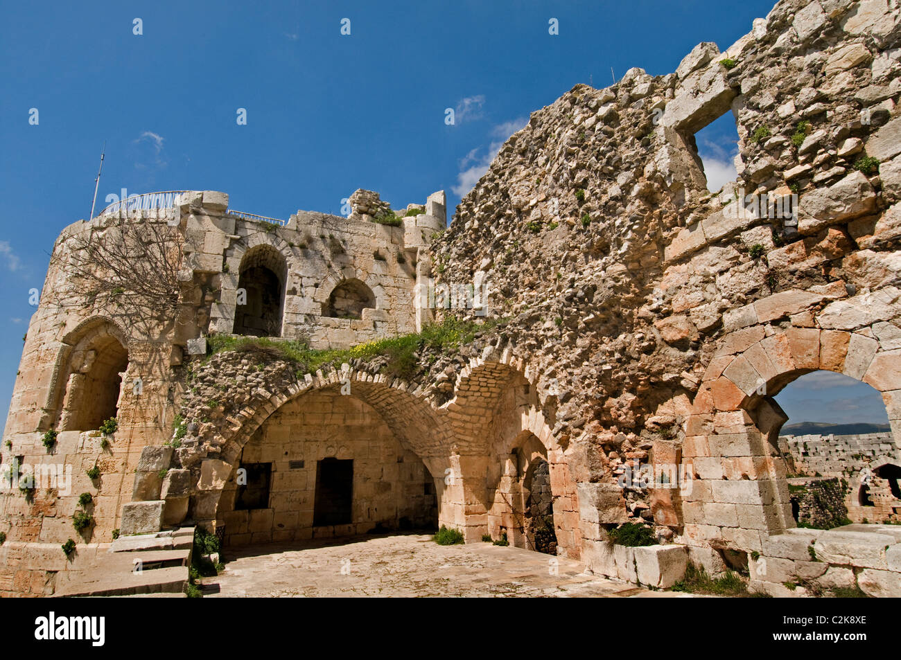 Syria Crac Krak des Chevaliers medieval Castle of the Knights or Quala ...