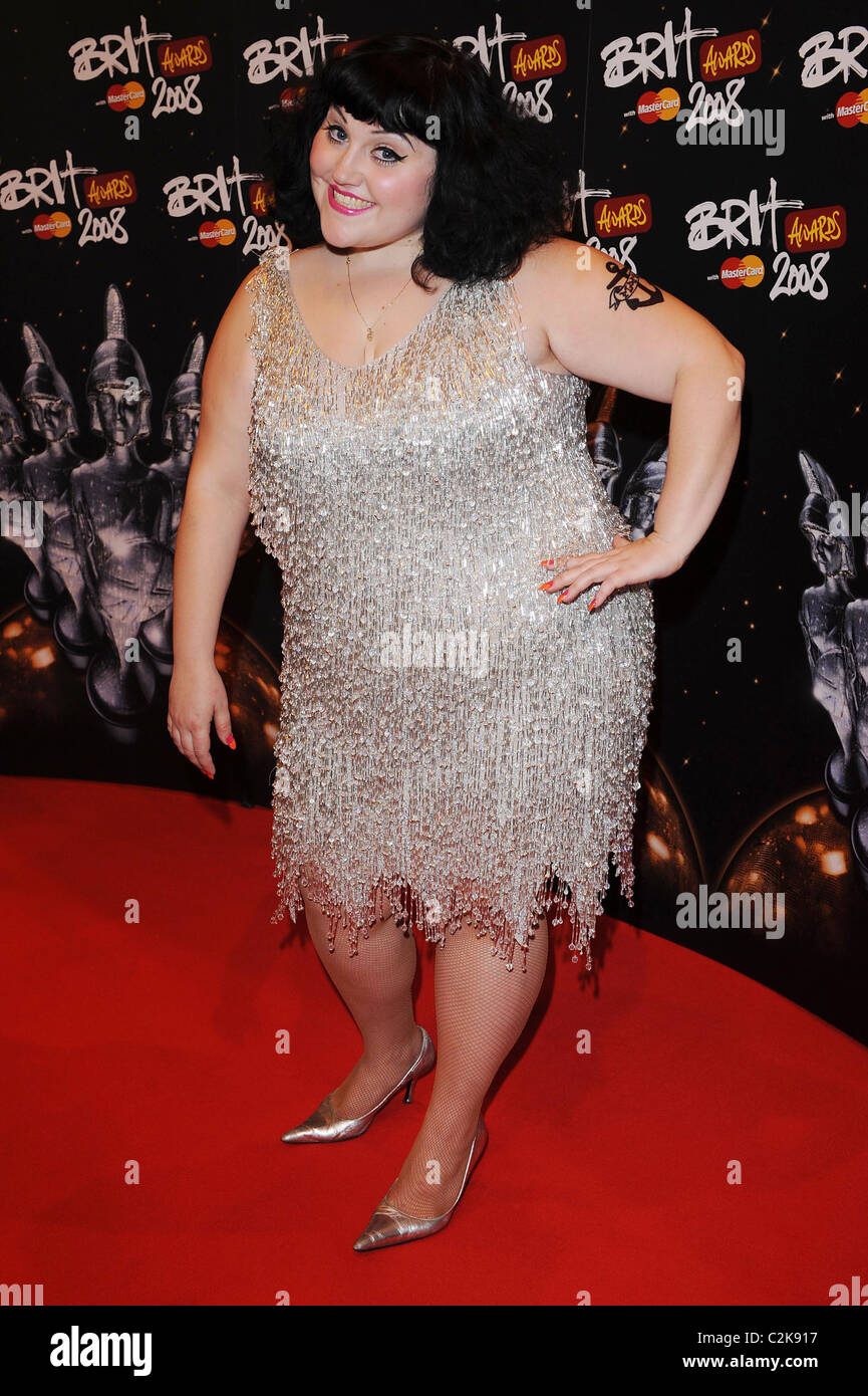 Beth Ditto Brit Awards held at Earls Court - Press Room London, England ...