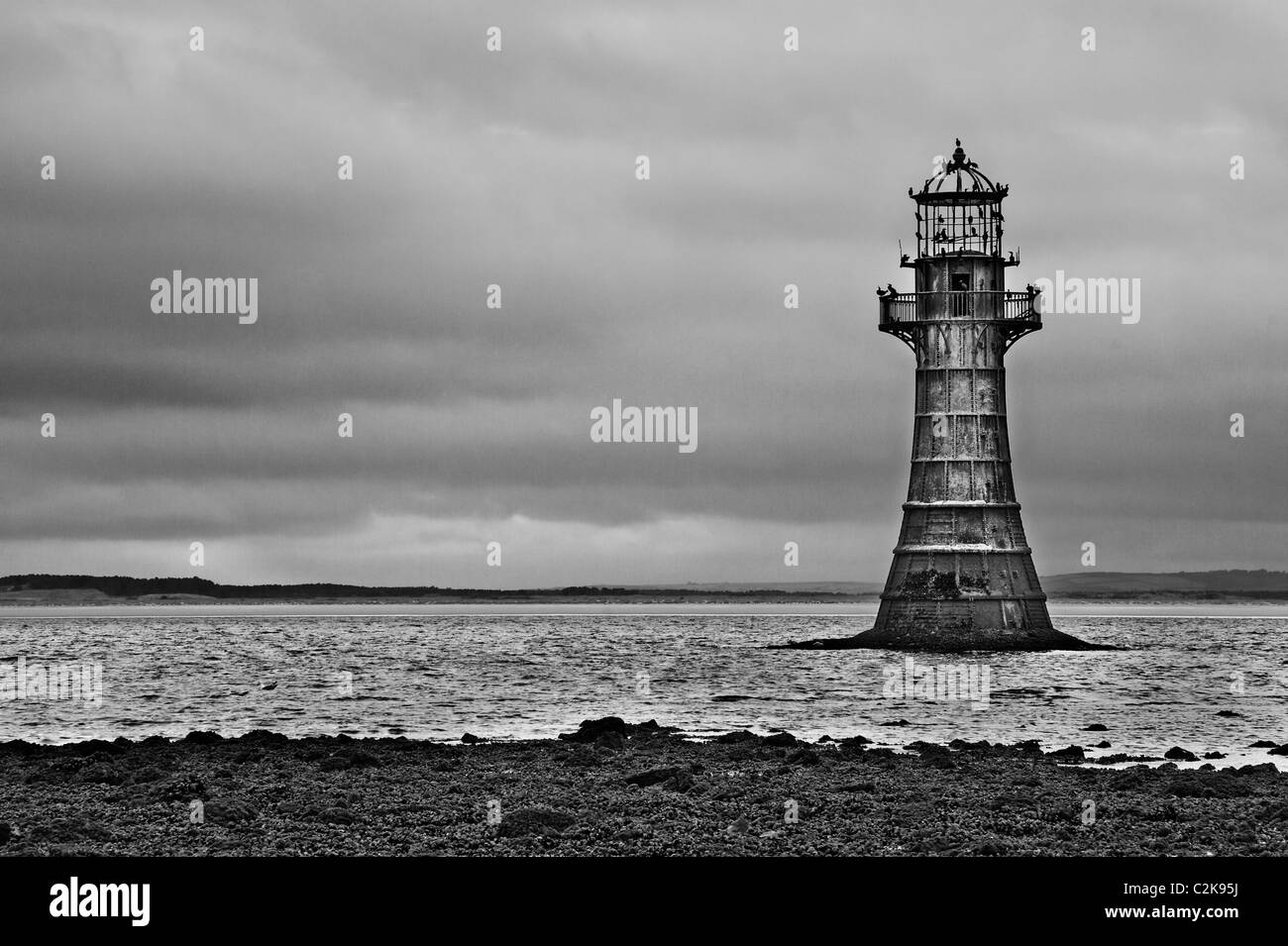Whiteford Lighthouse, Whiteford Sands, Gower, Wales Stock Photo - Alamy