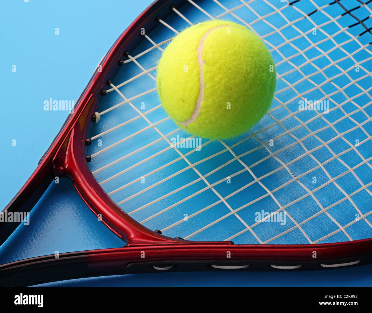 The tennis ball and racket Stock Photo - Alamy