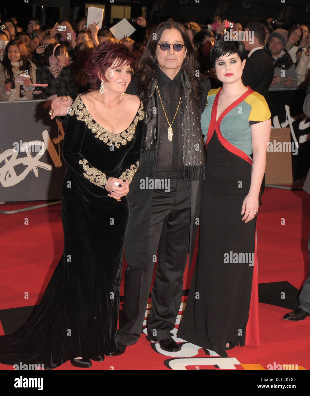 Sharon Osbourne, Kelly Osbourne and Ozzy Osbourne The Brit Awards 2008 ...