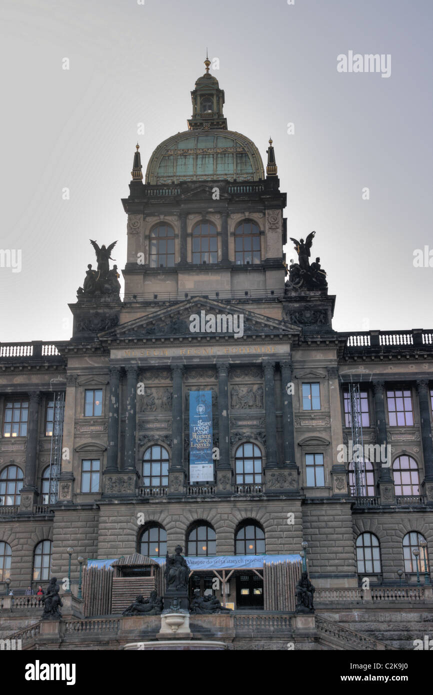 National museum in Prague, Czech republic, historical building Stock ...