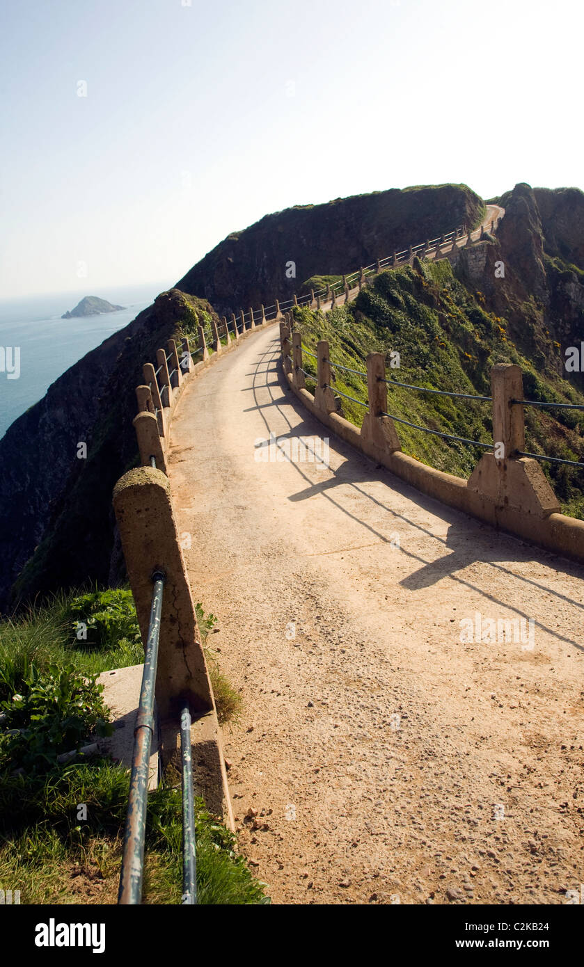 La Coupee Sark Channel Islands Stock Photo - Alamy
