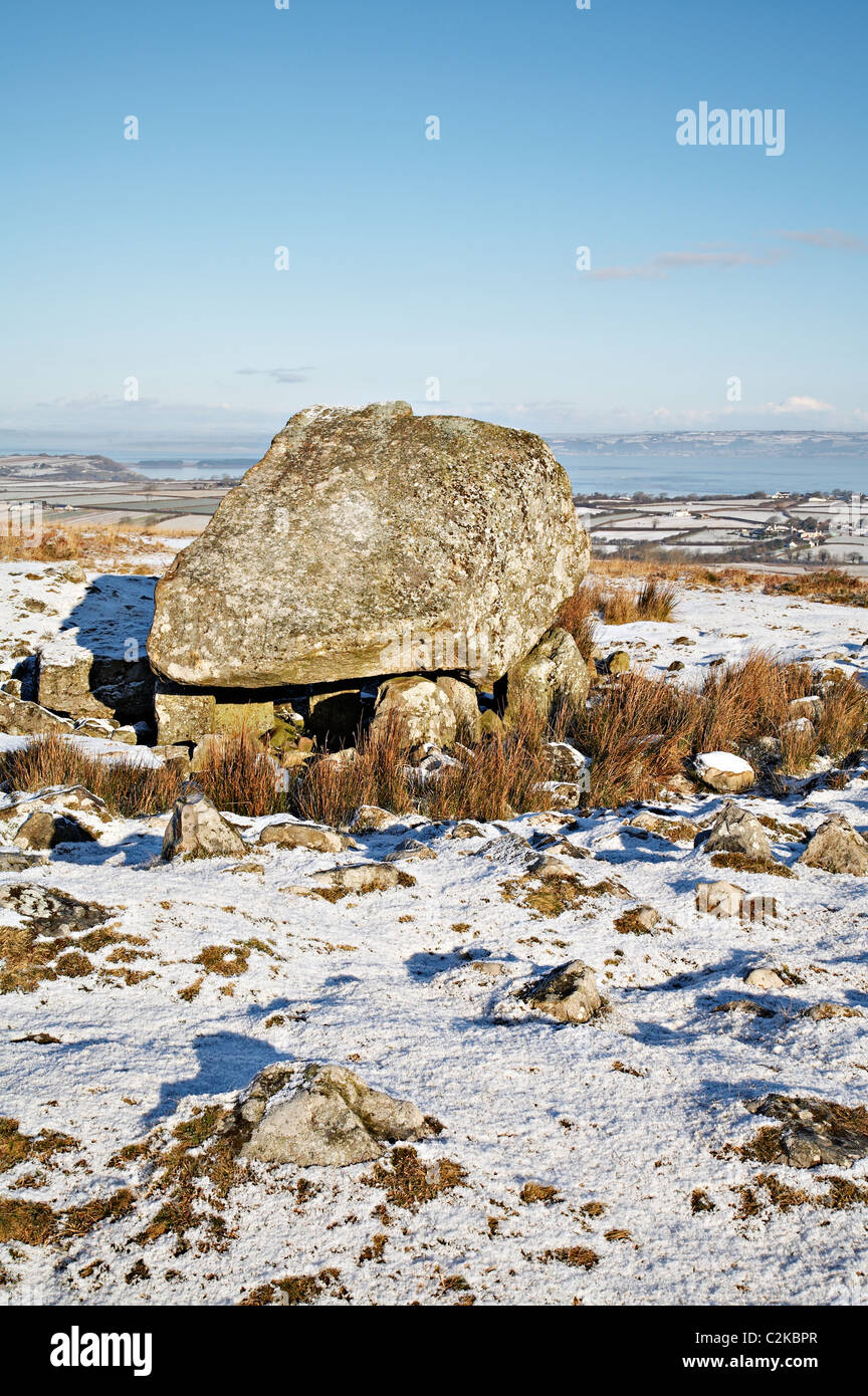 Maen Ceti / Arthur's Stone, Cefn Bryn, Gower, Wales Stock Photo - Alamy