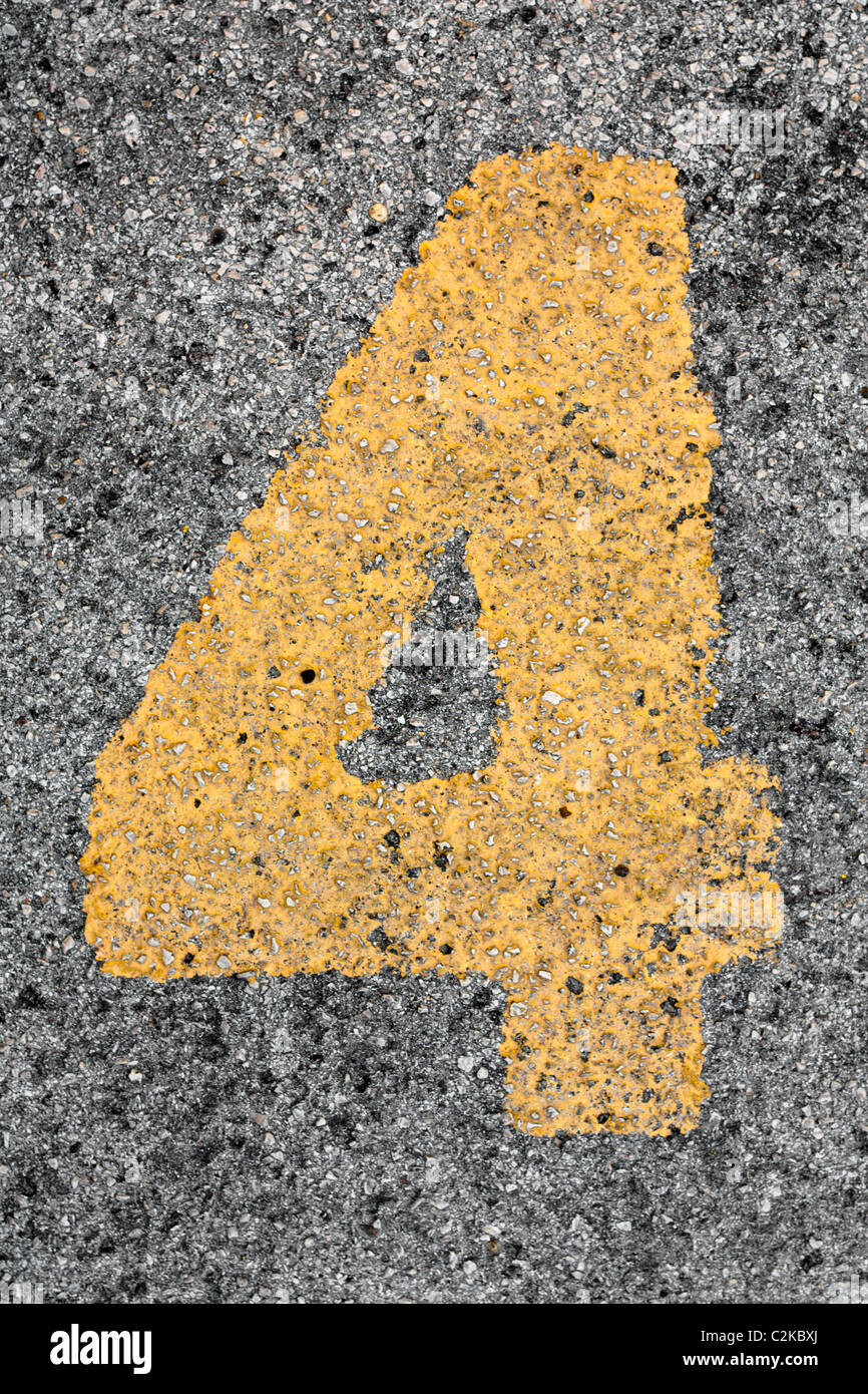 Parking Number 4 Stock Photo - Alamy