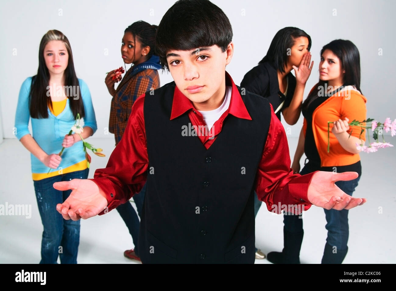 Boy Having A Choice In Girlfriend Stock Photo - Alamy