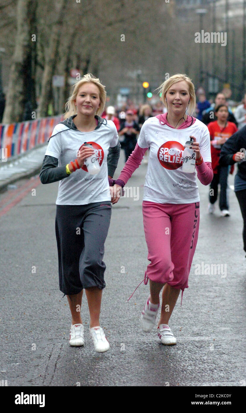 Big Brother twins Sam and Amanda Marchant The London Sainsbury's Sport ...