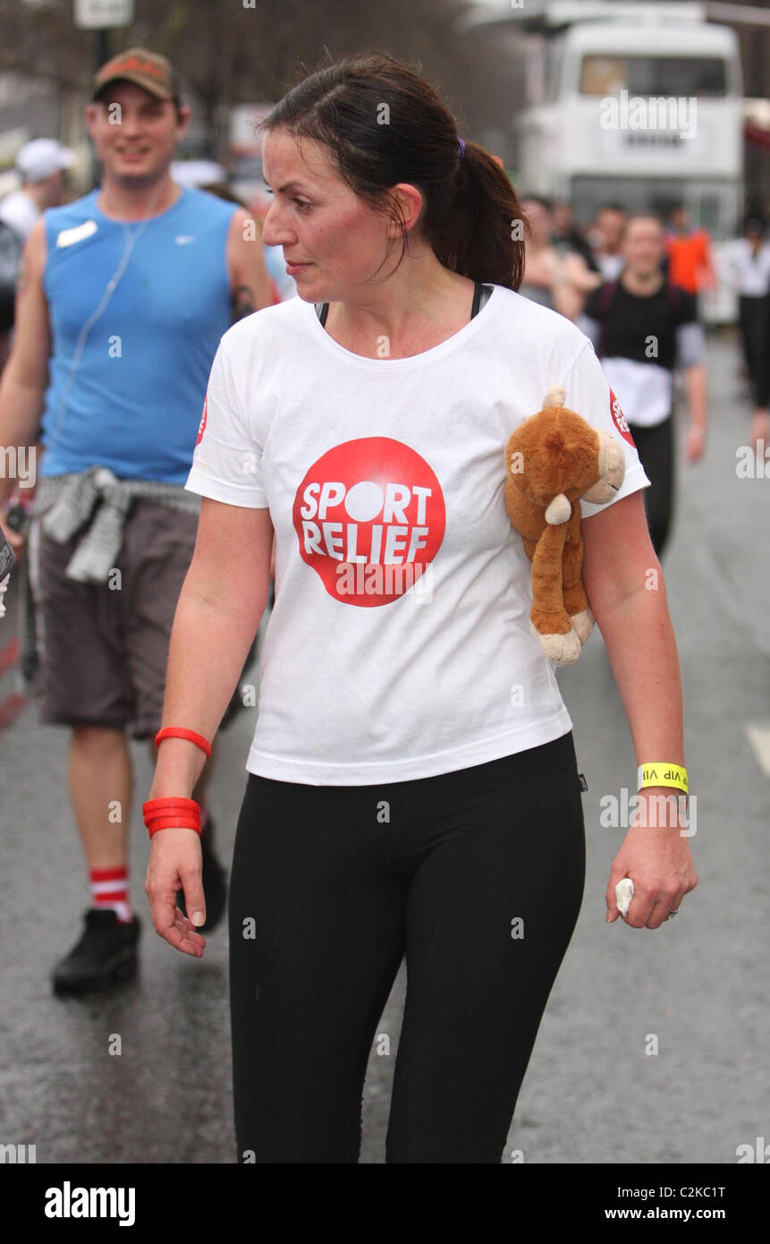 Davina McCall The London Sainsbury's Sport Relief Mile at the Victoria ...