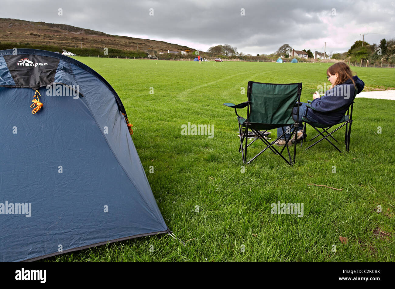 Nicholaston Farm Family Caravan & Camping Site, Gower, Wales Stock ...