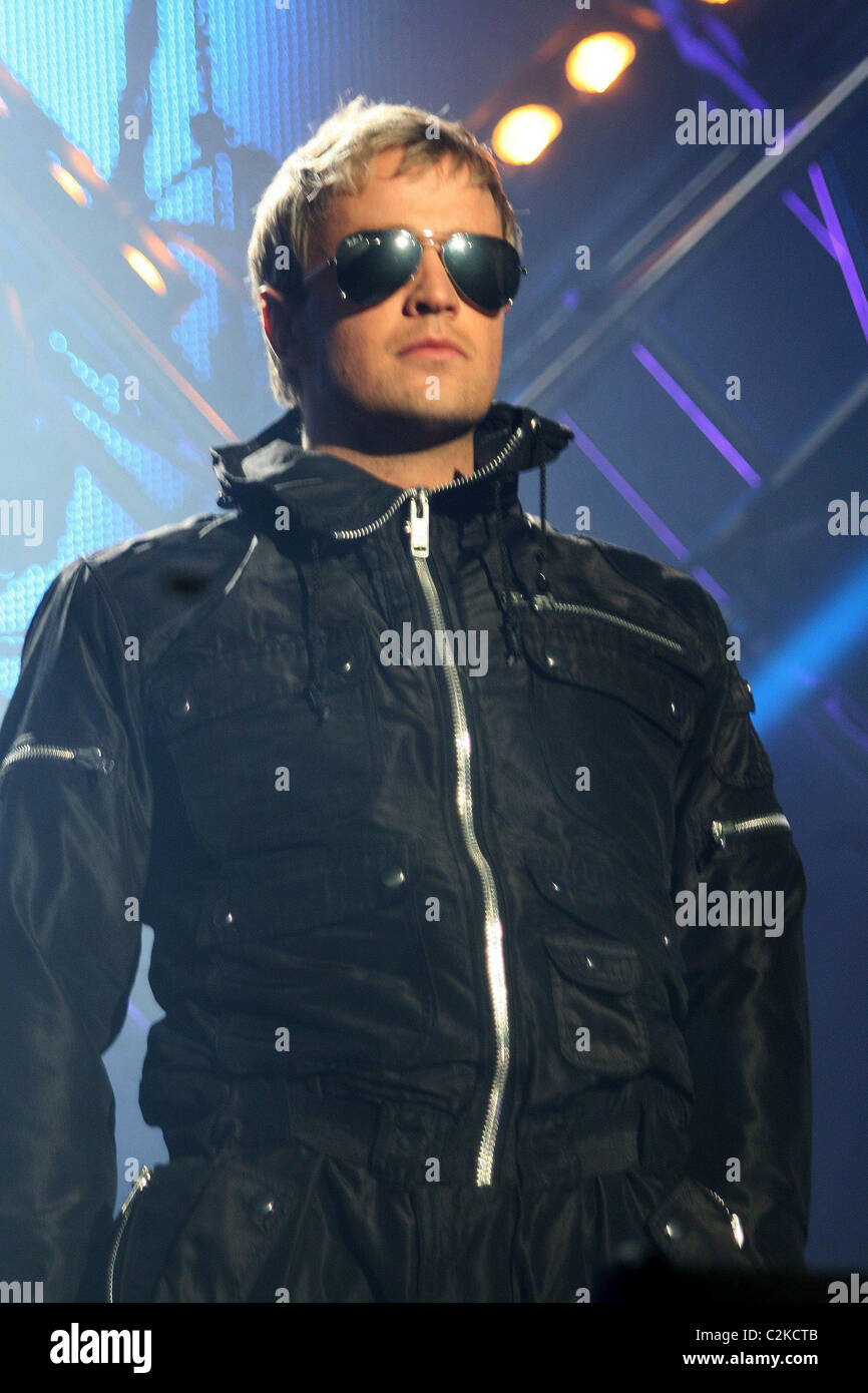 Kian Egan from Westlife performing at Manchester Arena Manchester ...