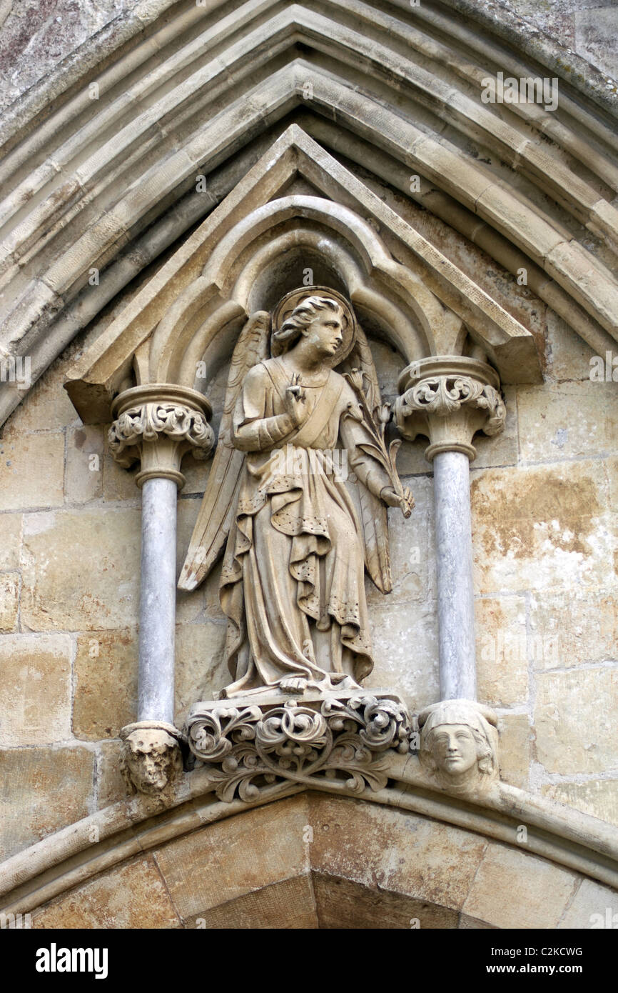 Angel of the Annunciation, West Front of Salisbury Cathedral, Wiltshire ...