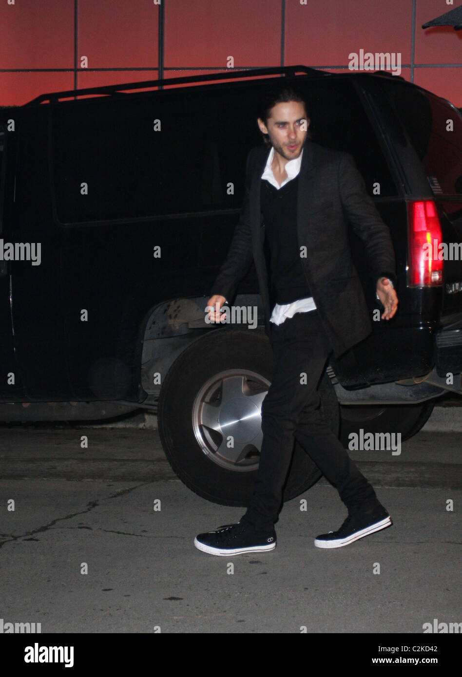 Jared Leto leaving a pre Oscar party Beverly Hills, California - 22.02. ...