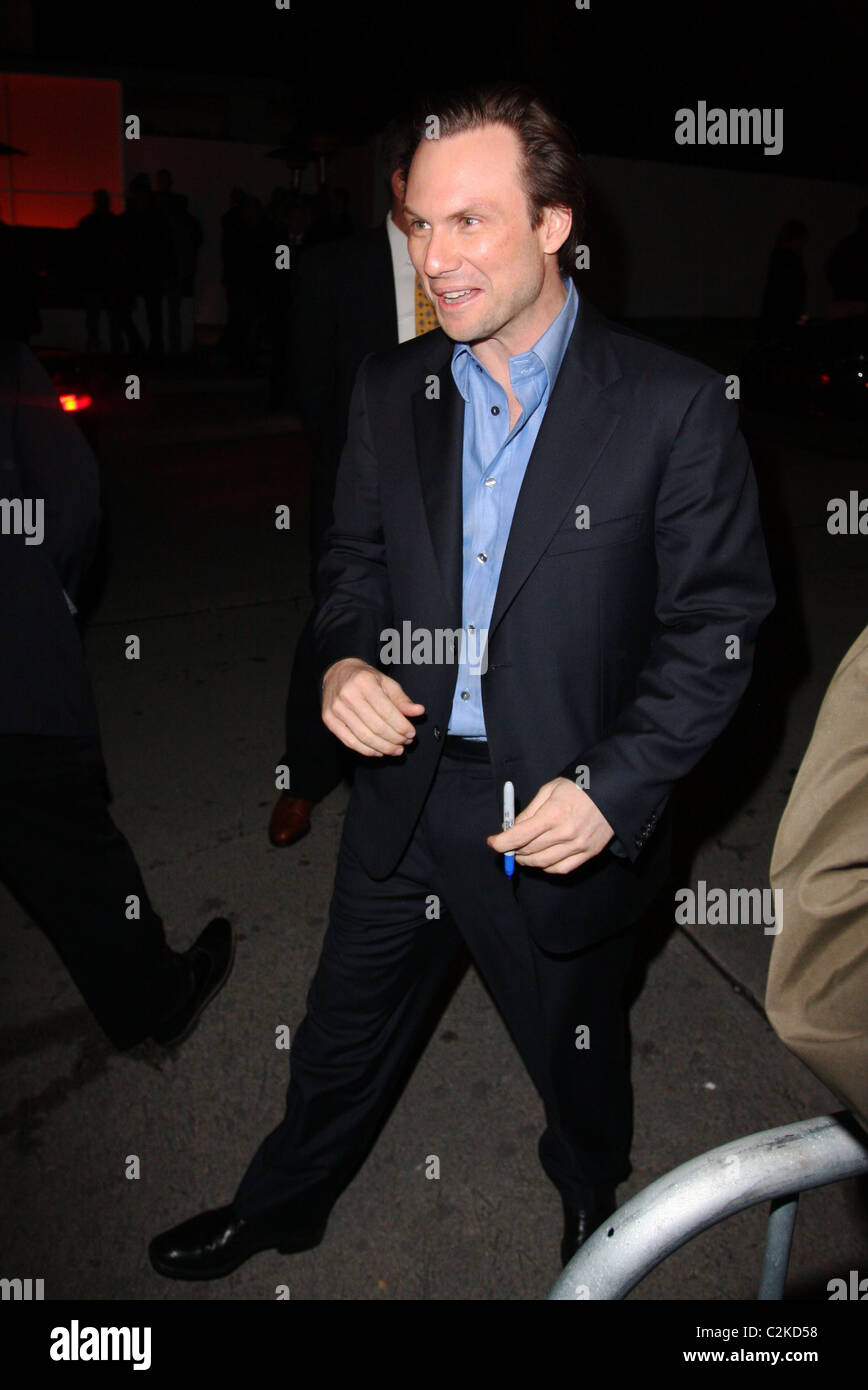 Christian Slater leaving a pre Oscar party Beverly Hills, California ...