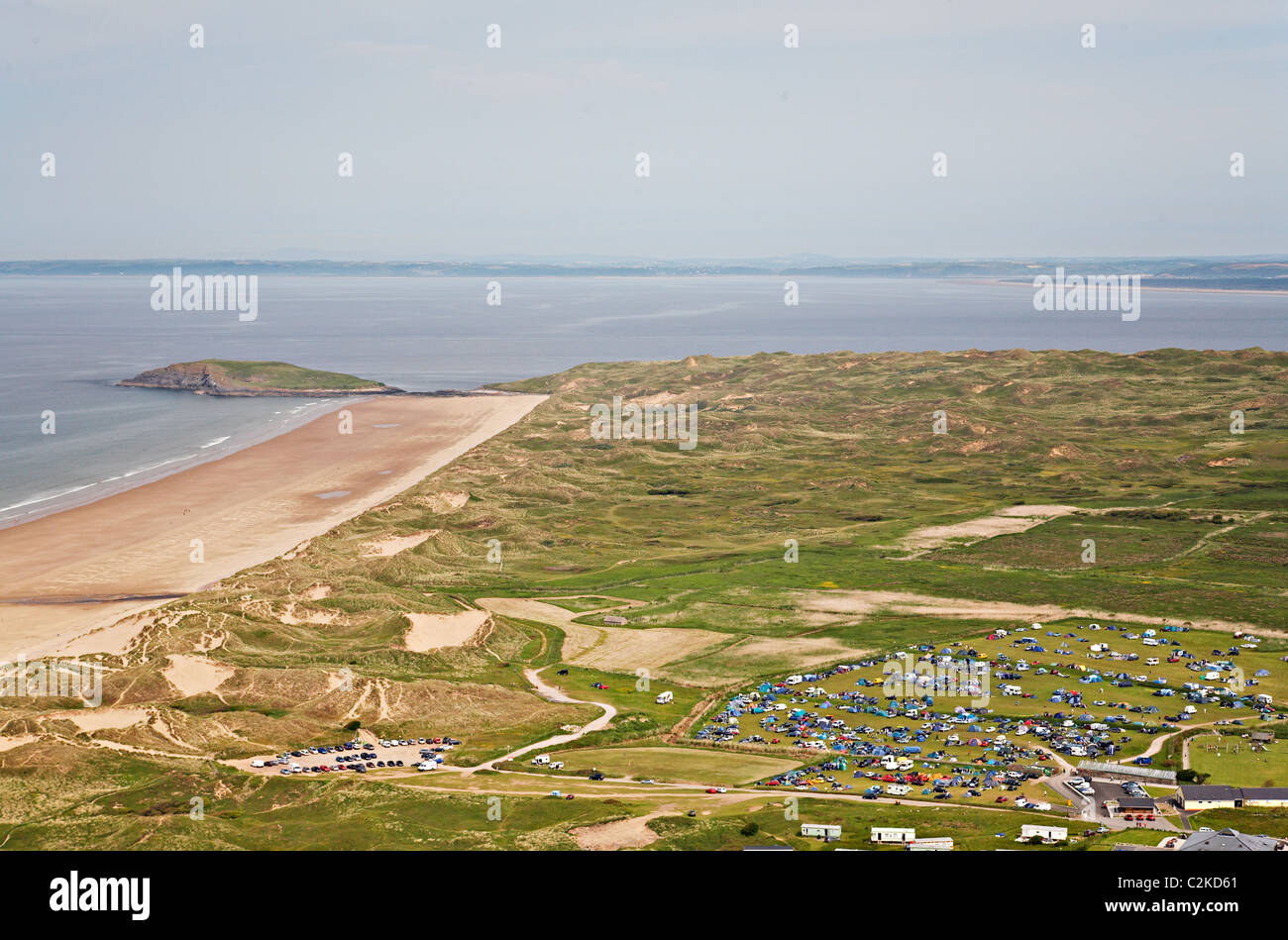 Hillend Campsite, Llangennith, Gower, Wales Stock Photo - Alamy