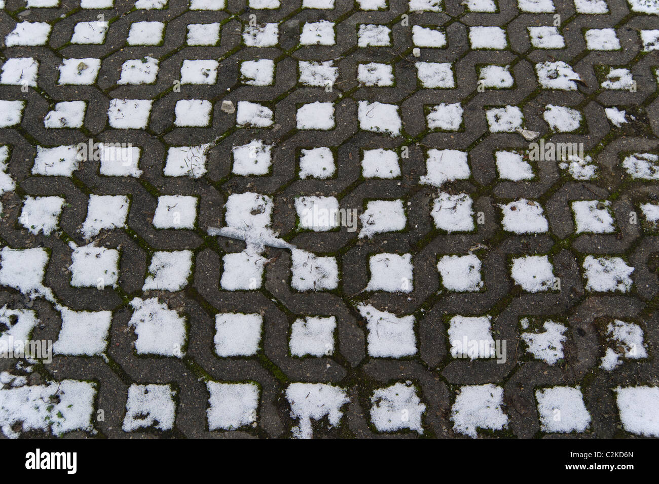 tiles texture with snow Stock Photo - Alamy