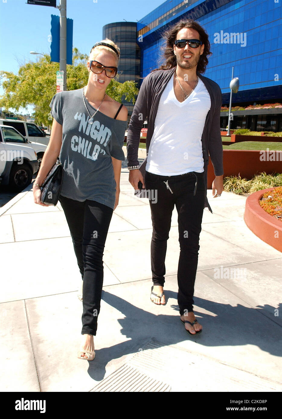 UK Actor Russell Brand shops with a friend on Melrose Avenue Los ...