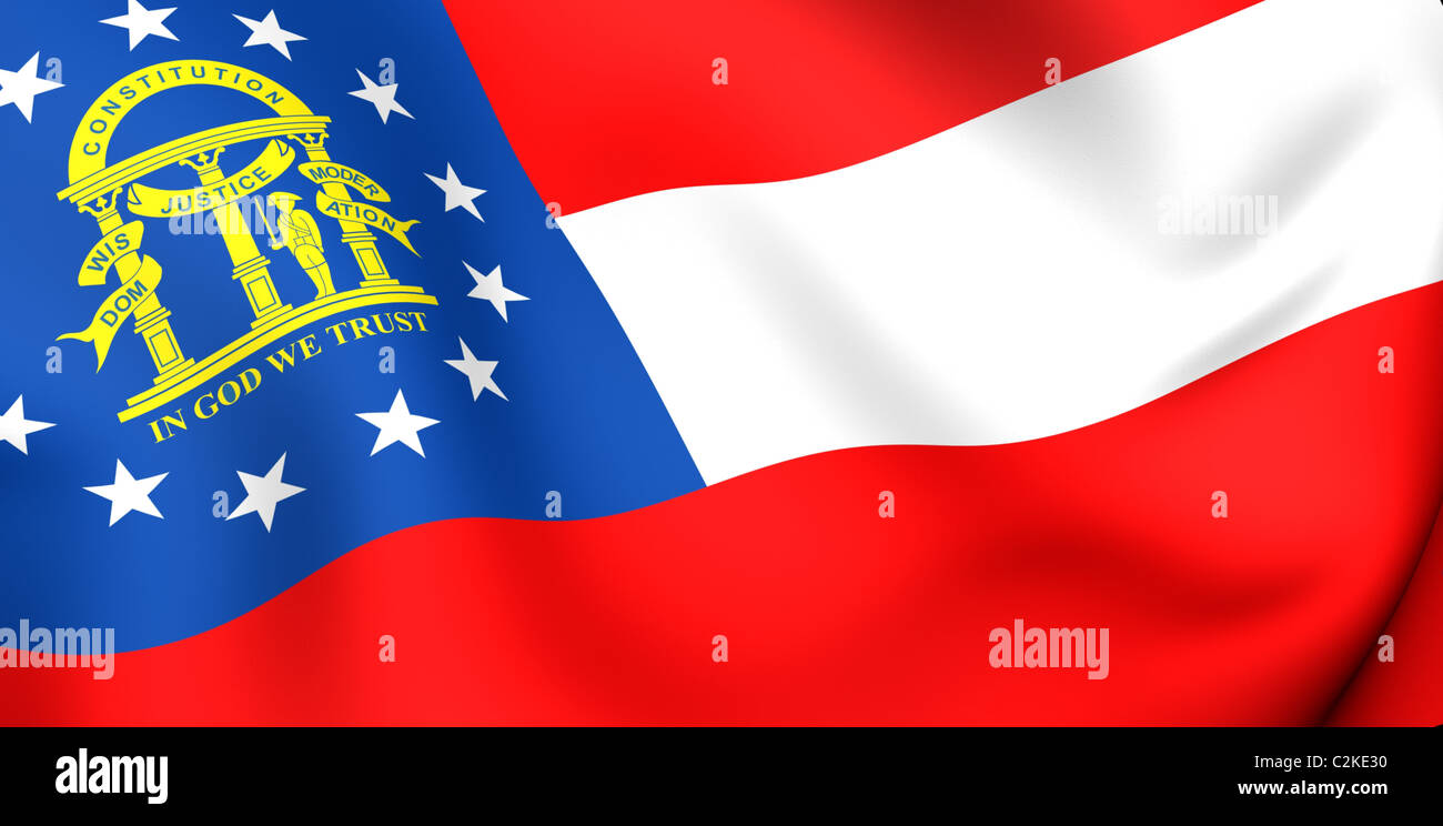 Flag of Georgia, USA Stock Photo - Alamy
