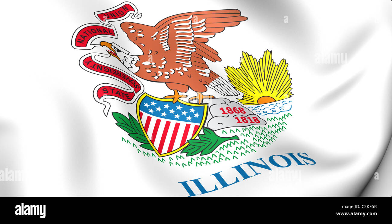 Flag of Illinois, USA Stock Photo - Alamy