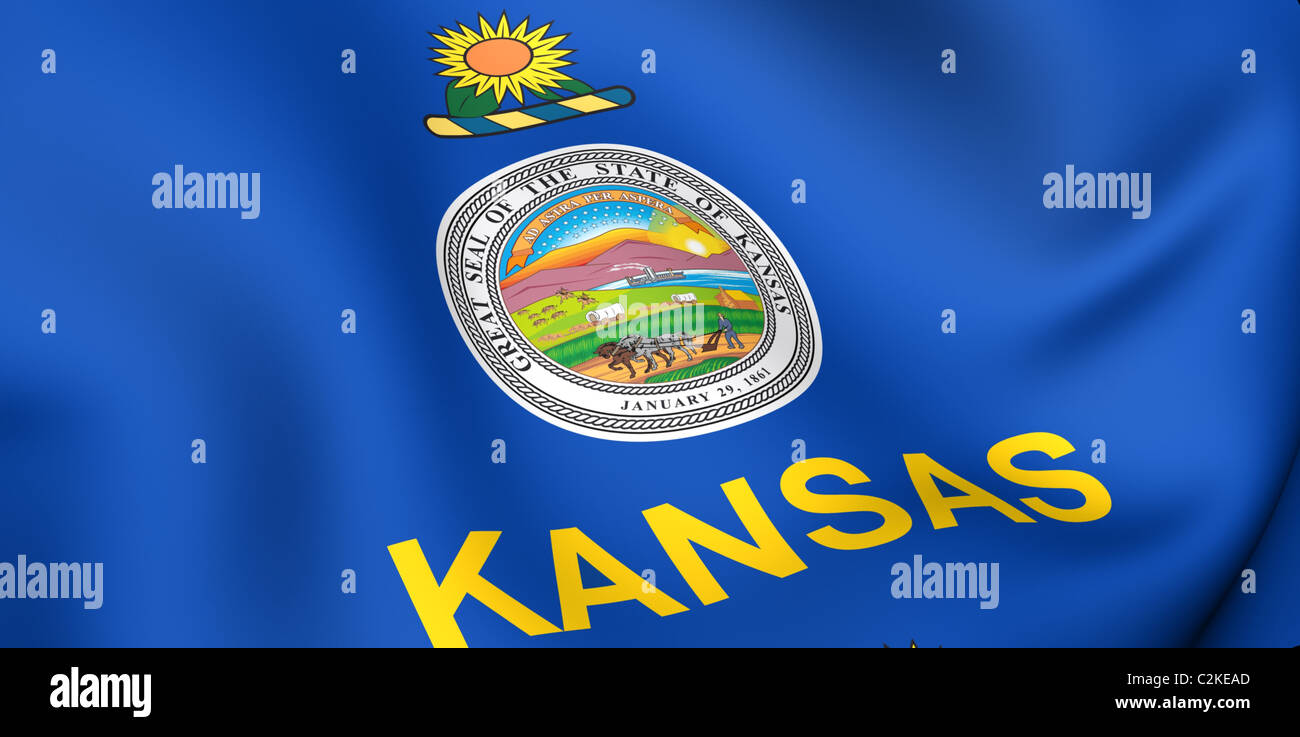 Flag of Kansas, USA Stock Photo - Alamy