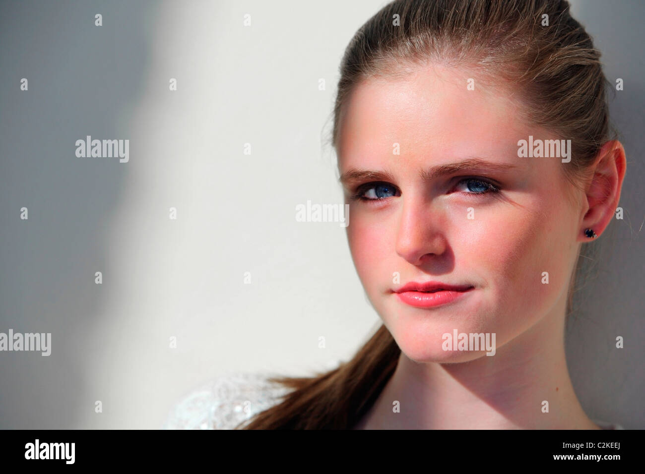 Portrait Of A Young Woman Stock Photo - Alamy